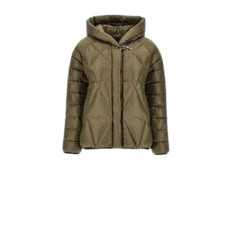 Fay Piumino Argyle Degrad&eacute; con Cappuccio - - Jackets - Damen - Gr&uuml;n - M
