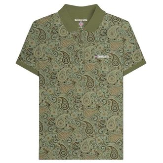 Lambretta SS25 Poloshirt Mit Markenzeichen f&uuml;r Herren (Khakigr&uuml;n)