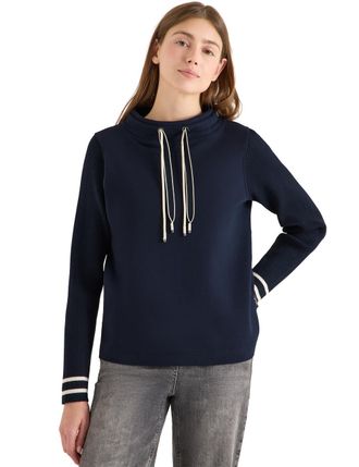 Cecil Sweatshirt mit Strick&auml;rmeln universal Blue XXL