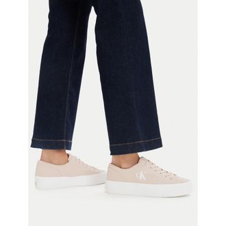 Calvin Klein Jeans Sneakers Calvin Klein Jeans Vulc Flatform Low Canvas Mg YW0YW01763 Rosa