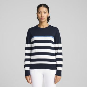 Puma Resort Stripe Sweater Damen, Kleidung, Blau, L