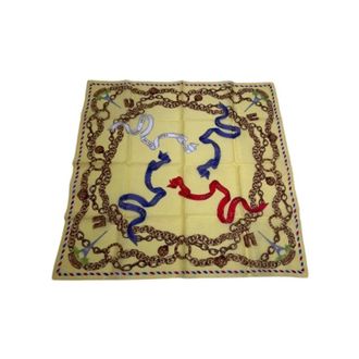 Celine Pre-owned Vintage Silk & Cotton Scarf - Femme - Pre-owned - Jaune - Taille: ONE Size