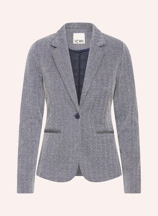 Ichi Jacquard-Blazer Ihkate blau