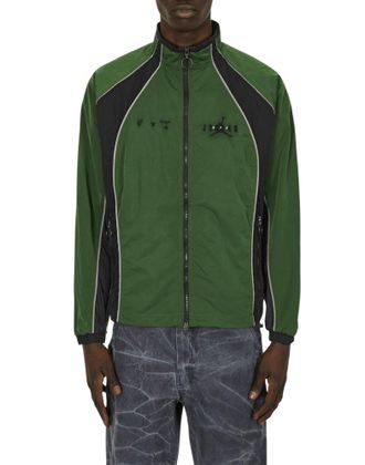 Off-white Mens X Nike Air Jordan Logo Track Jacket Green Clothing > Coats &