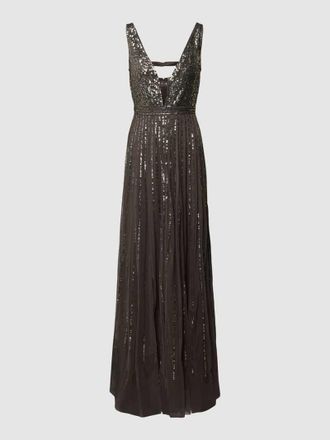 Lace & Beads A-Linien Abendkleid mit Paillettenbesatz