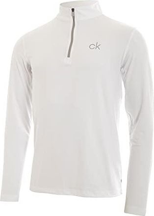 Calvin Klein Hommes Newport HZ LS Respirant Léger Pull - Blanc - XXL