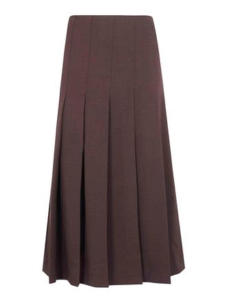 DRHOPE Jupe Midi - Marron