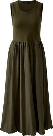 Oui Femme, Robes, Vert, Taille: 36 FR Robe Midi D&eacute;bardeur