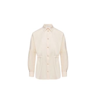 Moncler Moncler Wool Long Sleeve Shirt, Women, White, Size: 36