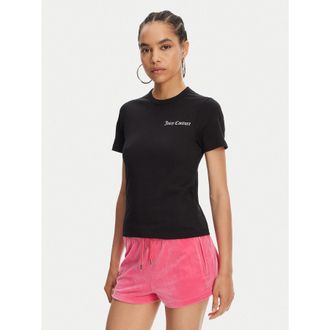 Juicy Couture T-Shirt La Beach JCWCT125319 Schwarz Regular Fit