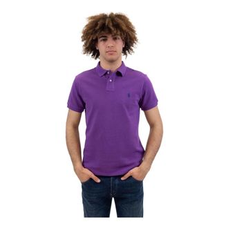 Ralph Lauren Kurz&auml;rmeliges Slim Fit Polohemd - - Tops - Herren - Lila - M