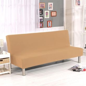 Generic Einfarbig Sofabett&uuml;berzug Polyester Spandex Stretch Futon Schutzh&uuml;lle Protector Elastisch Vollklappbar Couch Sofa Shield Klappcouch Ohne Armlehnen Ant
