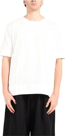 Andrea Ya'aqov Homme, Tops, Blanc, Taille: XL Crew Neck T-Shirt