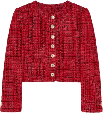 Patrizia Pepe Femme, Vestes, Rouge, Taille: 40 FR Veste Courte