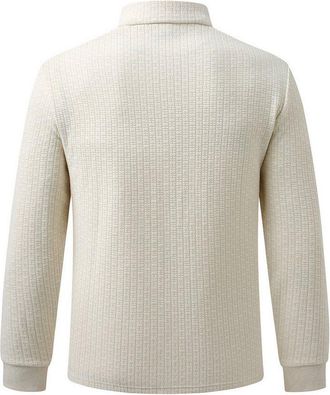 AlltheMen Sweatshirt Stehkragen Herren Sweatshirt Langarm mit Halbzip