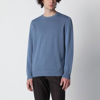 Drumohr Puderblauer Baumwollpullover
