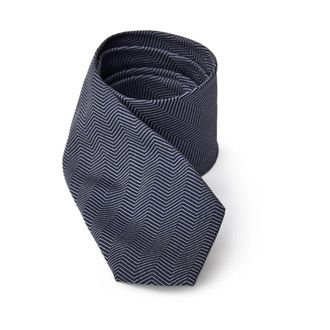Jil Sander Blaue Seidenkrawatte mit Mikrostreifen - - Accessories - Herren - Blau - ONE SIZE