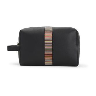 Paul Smith Signature Stripe Leder Kulturbeutel - - Bags - Herren - Schwarzk - ONE SIZE