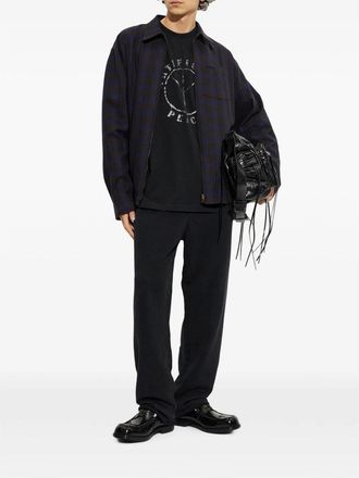 VETEMENTS Logo-Embroidered Cotton T-Shirt - Black