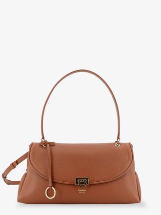 Ferragamo Leather shoulder bag with Gancini detail - FERRAGAMO - gender_Woman