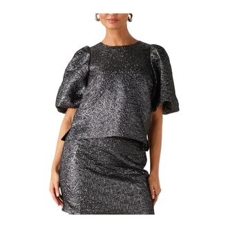 Notre-V Nv-Geraldina Bluse - - Blouses & Shirts - Damen - Grau - XS