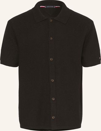 Tommy Hilfiger Kurzarm-Hemd Comfort Fit schwarz