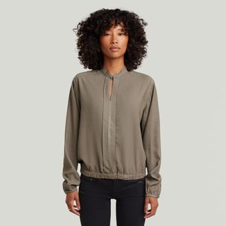 G-Star Stand Up Collar Shirt - Braun - Damen