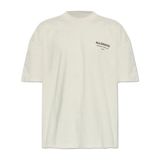 AllSaints Homme, Tops, Beige, Taille: XL Dreamer Short Sleeve Oversized Graphic T-Shirt