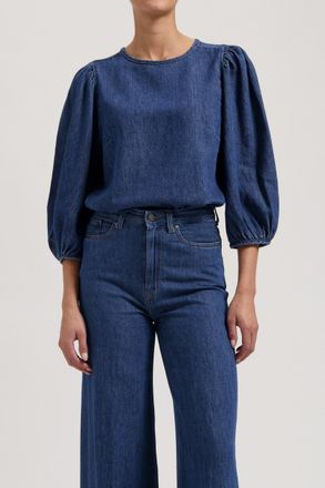 Mud Jeans Damen vegan Hemd Gloria Stone Indigo