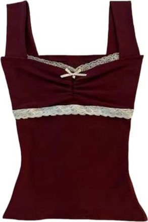 Generic D&eacute;bardeur Femme Coton Tank Top &Eacute;l&eacute;gant Top r&eacute;tro en imprim&eacute; l&eacute;opard pour Femmes con&ccedil;u avec Une Silhouette Courte et ajust&eacute;e pour Un Style sans Effort