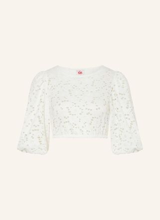 Spieth & Wensky Dirndlbluse Geraldine Aus Lochspitze weiss