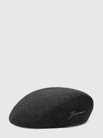Jacquemus Baskenm&uuml;tze aus Wolle mit Schirm und gesticktem Logo