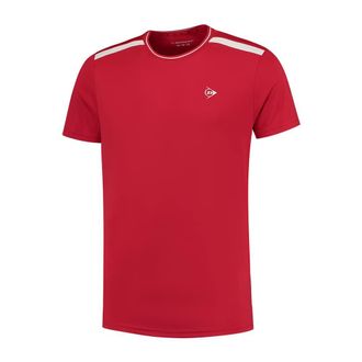 Dunlop Herren Sport Tennis T-Shirt - Club Line, Crew Tee, Rot