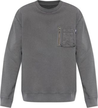 Maison Margiela Homme, Sweatshirts et sweats &agrave; capuche, Gris, Taille: XL SweaT-shirt avec poche
