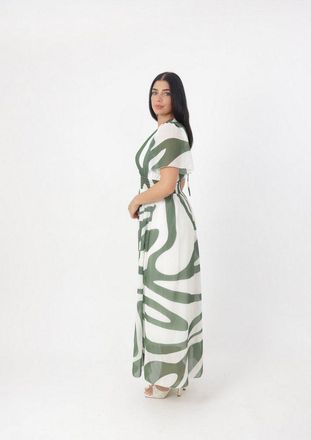 Elara Maxikleid Sommer Maxikleid Damen mit abstraktem Muster Elegant