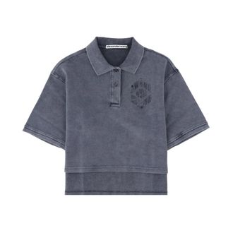 Alexander Wang Polo mit Logo - - Tops - Damen - Blau - M