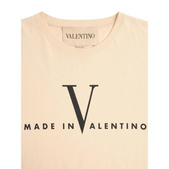 Valentino Logo-Print T-Shirt - Beige