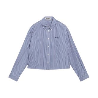 Miu Miu Camicia - - Blouses & Shirts - Damen - Blau - M