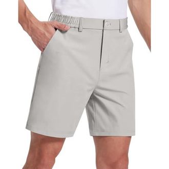 Generic Short chino pour homme, coupe droite, short de golf extensible pour le bureau, le travail classique, bermuda d&eacute;t&eacute; UPF 50+, short pour protection solai
