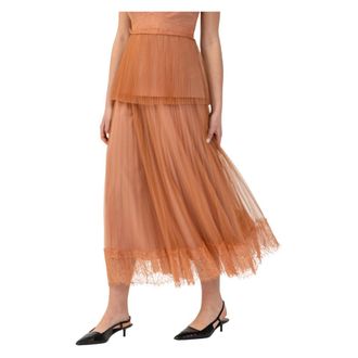 Kocca Femme, Jupes, Brun, Taille: 44 FR Layered Full Length Skirt