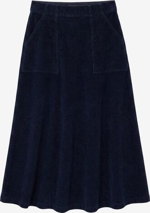 Knowledge Cotton Apparel Damen vegan Rock Aus Cord Night Sky Blau