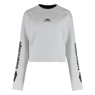 Balenciaga Damen, Strickwaren, Wei&szlig;, SGr&ouml;&szlig;e