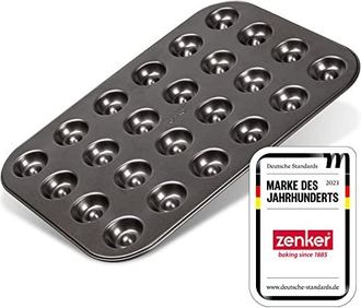 Zenker Backform für 24 Husarenkrapfen & Engelsaugen, beschichtetes Backblech (38 x 27 cm), für leckere Kekse mit Füllung, Keks-Backform, Menge: 1 Stück