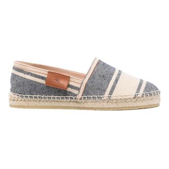 Etro Femme, Chaussures, Bleu, Taille: 39 EU Espadrilles Ray&eacute;es Bleues en Toile