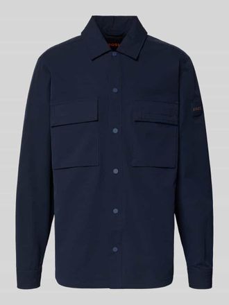 Boss Orange by Hugo Boss Regular Fit Hemdjacke mit Seersucker-Verarbeitung