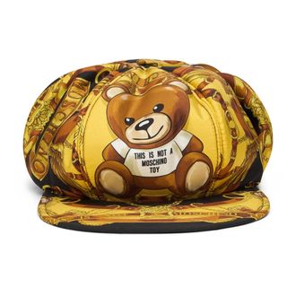 Moschino M&uuml;tze mit Schirm und Aufdruck - - Accessories - Damen - Gelb - ONE SIZE