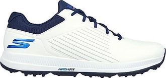 Skechers Chaussures de Golf pour Homme Elite 5 GF Basket, White Synthetic Navy Trim, 40 EU
