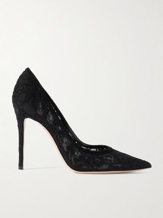 Gianvito Rossi Escarpins En Dentelle Claudia 105 - Noir