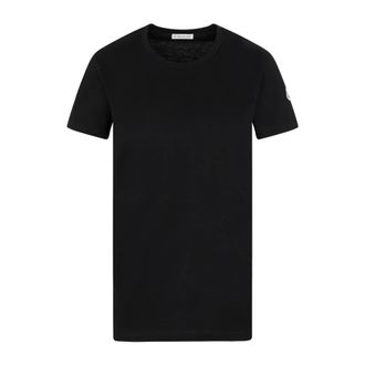Moncler Femme, Tops, Noir, Taille: 42 FR T-Shirt en Coton