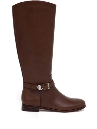 Lauren Ralph Lauren bottes Brooke en cuir - Marron